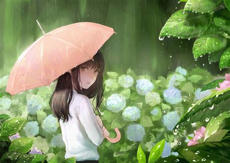 Anime Original Characters Rain Anime Girls Hd Wallpaper Rare Gallery