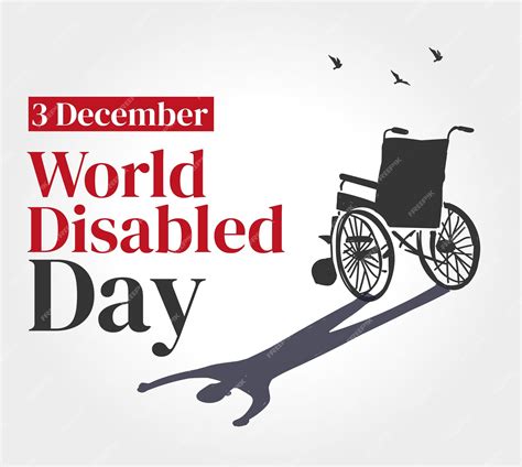12월 3일 세계 장애인의 날 프리미엄 벡터