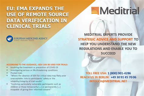 Eu Ema Expands The Use Of Remote Source Data Verification In Clinical Trials Meditrial Helpline