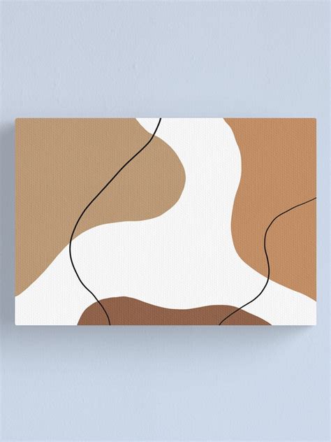 Brown Aesthetic Wallpaper With Black Lines Canvas Print For Sale By