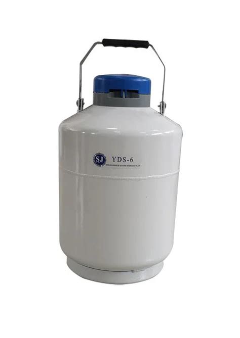 6l Portable Semen Containers Aluminum Liquid Nitrogen Biological Dewar Tanks Liquid Nitrogen