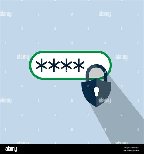 Password Protected Icon On Lite Blue Background Security Sign Or Symbol Design For Mobile
