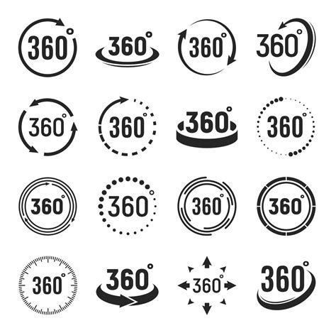 360 Degrees Camera Rotate Vector Icons 23543053 Vector Art At Vecteezy