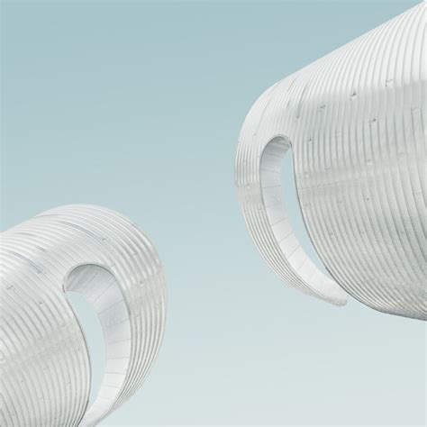 Spiral Shaped Objects In The Blue Sky