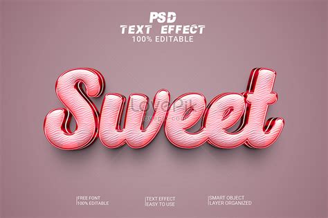 Hình Nền Phong Cách Hiệu ứng Văn Bản Psd Có Thể Chỉnh Sửa 3d Ngọt Ngào Tải Về Miễn Phí Hình ảnh