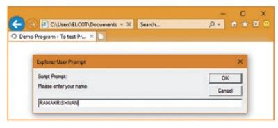JavaScript Popup Or Dialog Boxes