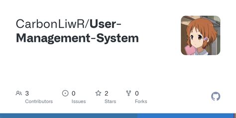 GitHub CarbonLiwR User Management System