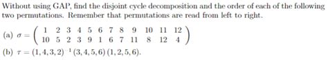 Solved Without Using Gap Find The Disjoint Cycle