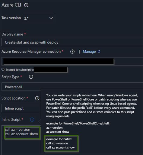 Azure Cli Running Batch Azure Devops Error Stack Overflow