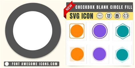 Checkbox Blank Circle Fill Icon SVG Code Download Path HTML