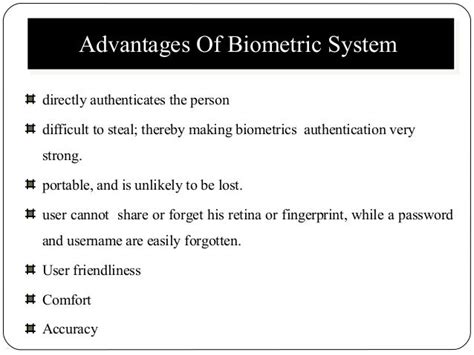 bio metrics authentication technique