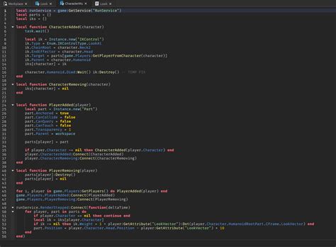 head turning script issues again not showing in server scripting