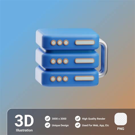 Premium Psd Technology Server 3d Illustration