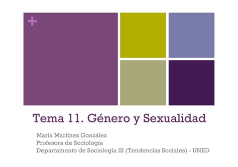 Tema Ge Nero Y Sexualidad Esquema Tema G Nero Y Sexualidad Mar A Mart Nez Gonz Lez
