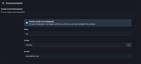Environment Sleakops Documentation