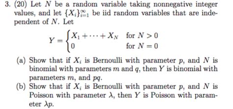 let n be a random variable taking nonnegative integer