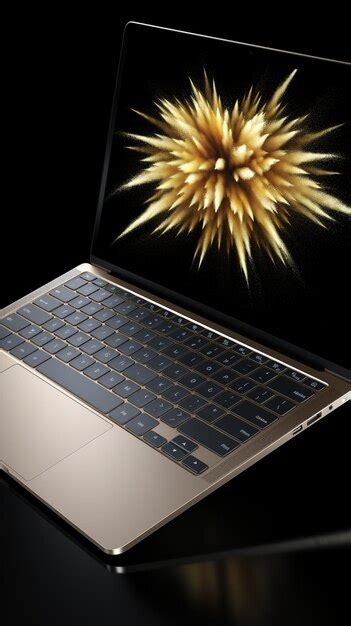 Premium Photo Notebook With A Yellow Splash On A Desktop Generated By Ai