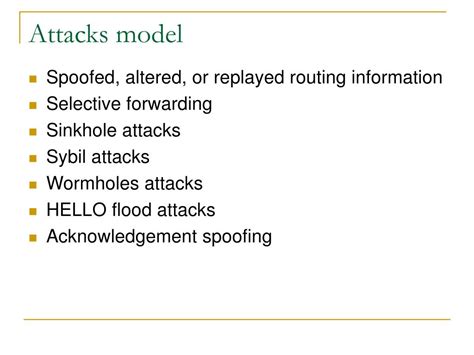 Ppt Secure Routing In Wireless Sensor Networks Attacks And