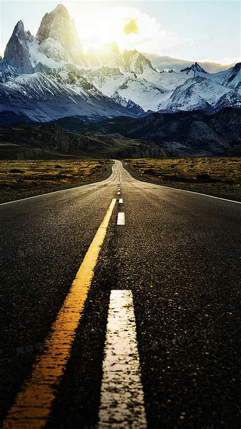 通往雪山的公路H5背景背景图片下载 1080x1920像素JPG格式 编号18rfprljz 图精灵