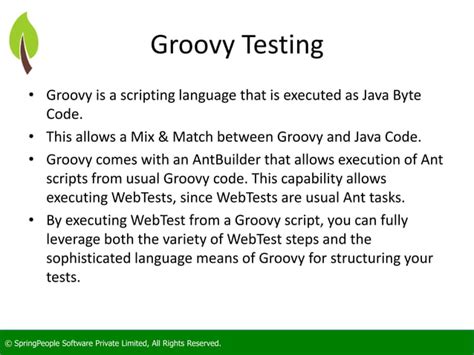 Introduction To Groovy And Grails Springpeople Ppt