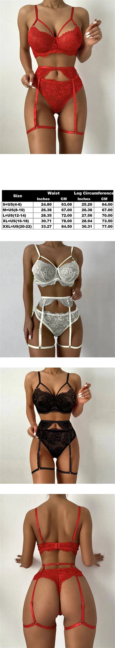 New Design Night Wear Plus Size Women Sexy 3 Piece Lace Honeymoon