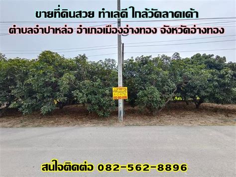 ขายที่ดินสวย ทำเลดี ใกล้วัดลาดเค้า ตำบลจำปาหล่อ อำเภอเมืองอ่างทอง จังหวัดอ่างทอง Ennxo