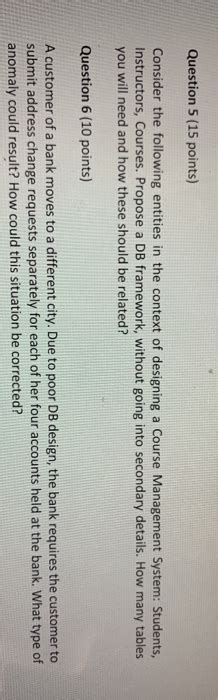 Solved Question 5 15 Points Consider The Following