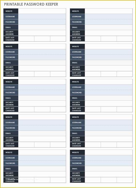 Free Excel Password Manager Template Of Free Password Templates And Spreadsheets