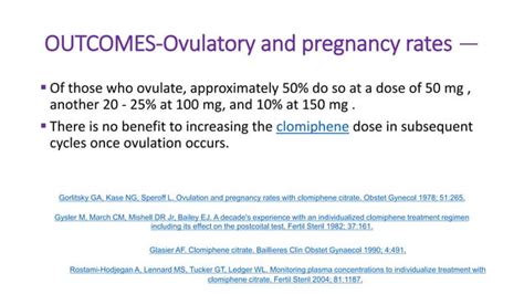 Clomiphene Citrate Stimulation Protocol For Non Ivf Cycle Pptx Pregnancy Reproductive Health