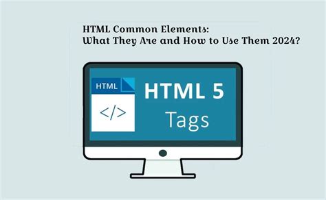 Html Common Elements How To Use Html All Elements 2024