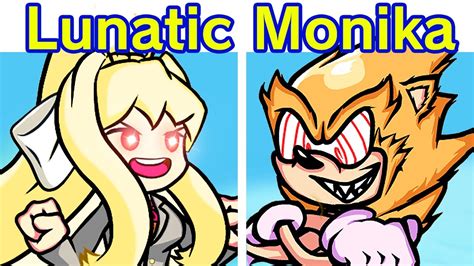 Friday Night Funkin Chaos But Lunatic Monika Sings It Fnf Mod Sonic