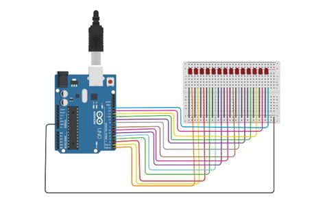 Circuit Design 13 Led Tinkercad