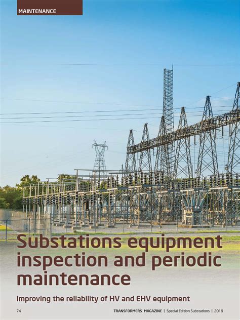 Substations Equipment Inspection And Periodic Maintenance Pdf