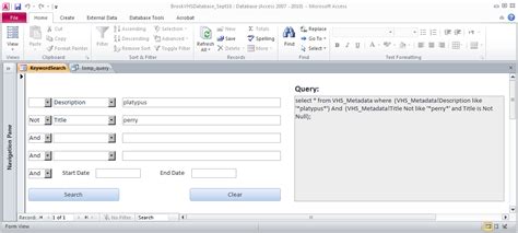 Sql Search Form With Datasheet Display Stack Overflow