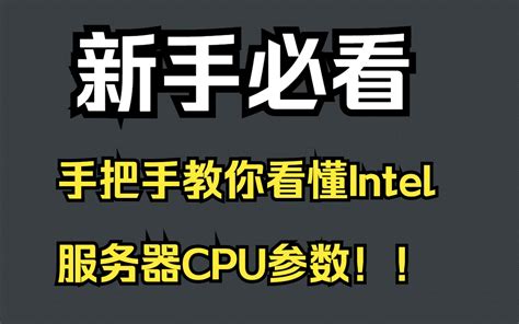 新手必看：手把手教你看懂intel服务器cpu的参数 It Server技术分享 It Server技术分享 哔哩哔哩视频