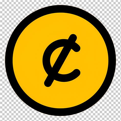Cent Symbol Currency Symbol In Yellow Circle Png Clipart Cent