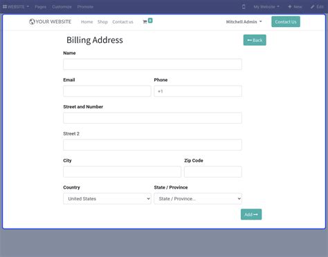 Odoo Website Customer Address Book Webkul