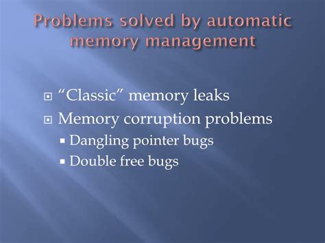 PPT Memory Management In The D Programming Language PowerPoint Presentation ID
