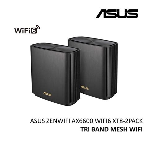 Asus Zenwifi Ax Xt8 Ax6600 Tri Band Mesh Wifi 6 Router 2pack Black Shopee Malaysia