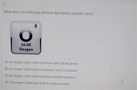 Solved What Does The Following Element Description Actually Chegg Com