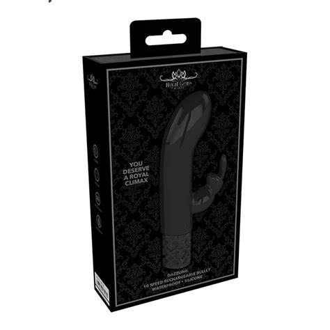 Royal Gems Dazzling Silicone Rechargeable Bullet Black