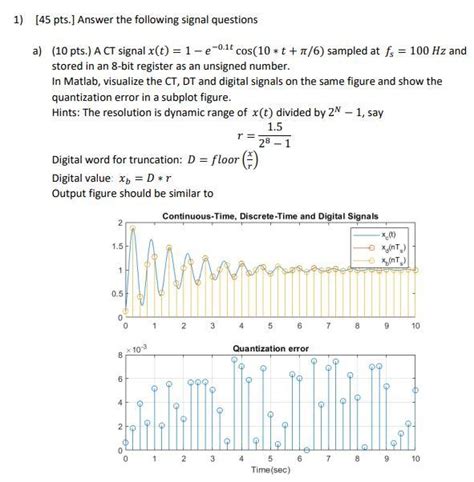 Solved 1 [45 Pts Answer The Following Signal Questions A