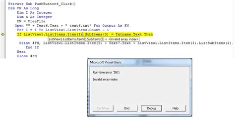 I Need Help Run Time Error 381 Invalid Array Index Vbforums