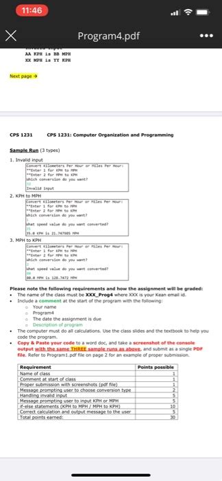 Solved 11 46 Program4 Pdf Assignment Carefully Read The Chegg