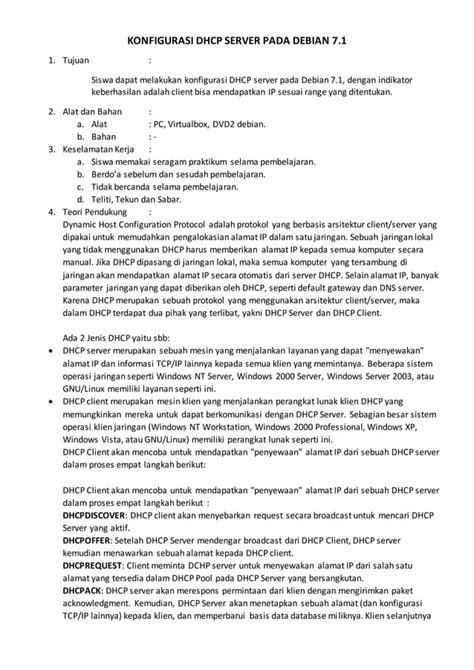 Konfigurasi Dhcp Server Pada Debian 7 Pdf