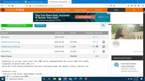 Part 1 Java Connectivity With Database Using Ms Access Ucanaccess And