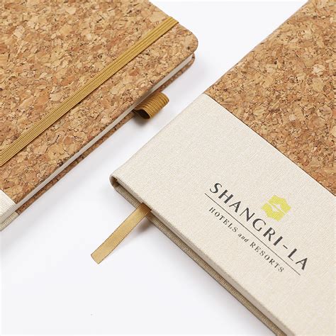 跨境外贸环保软木纹pu拼接记事本松紧带布纹笔记本商务办公笔记本 阿里巴巴