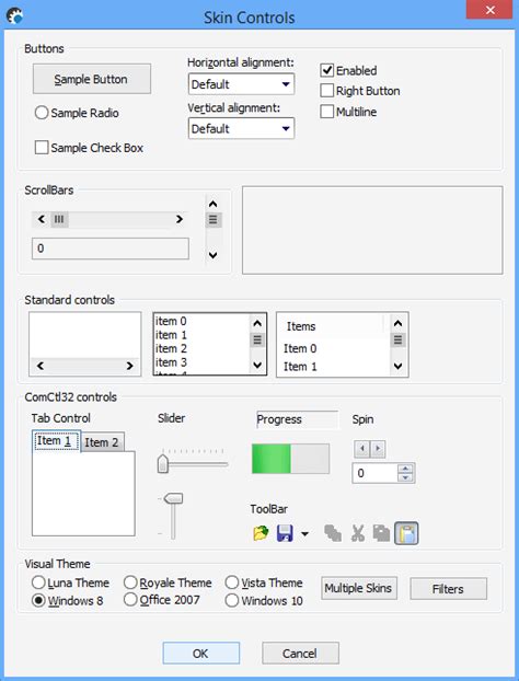 skin framework examples codejock