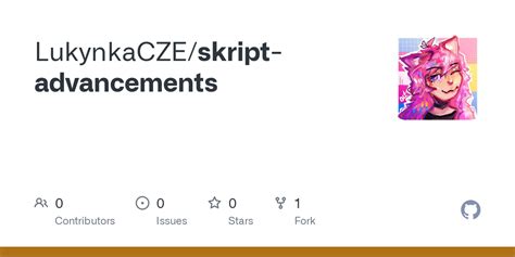 Github Lukynkaczeskript Advancements