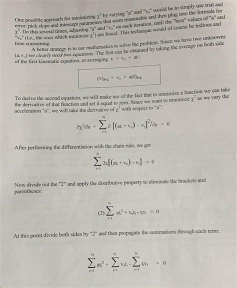 Solved Procedure Part Ii Calculate O For The Data Given In